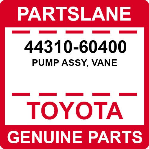 44310-60400 Toyota Pump ASSY Vane 4431060400 Genuine OEM Part for sale ...