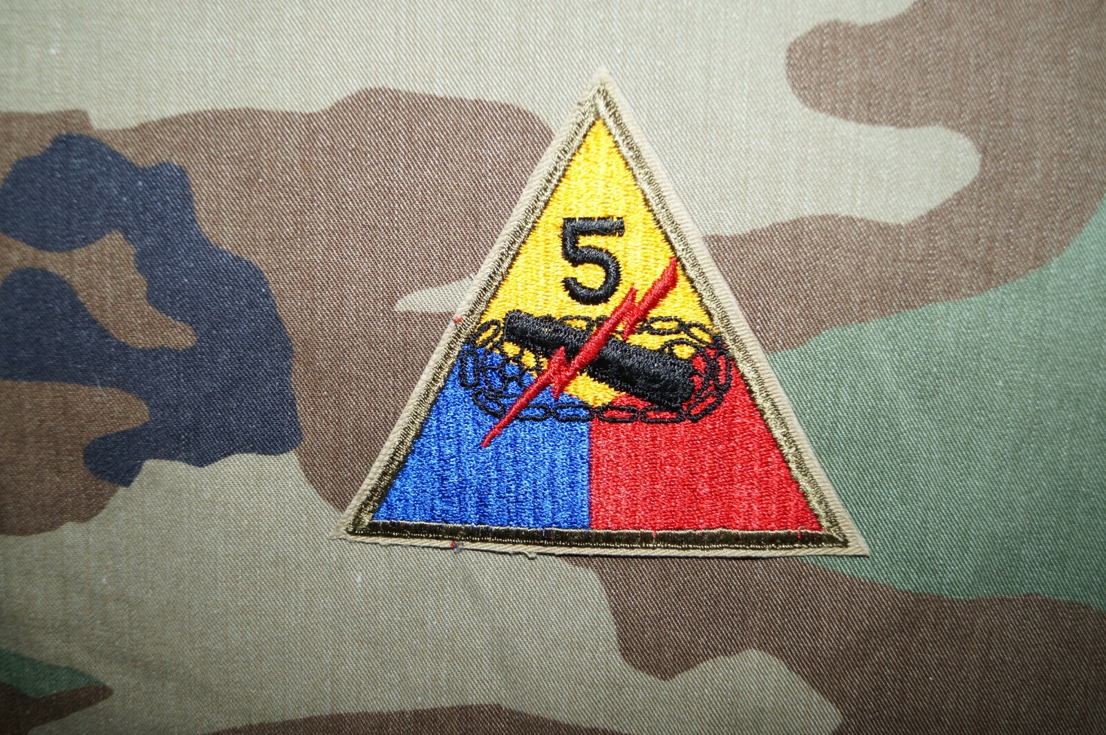 Military Patch Vintage US Army 5th Armored Division Triangle WWII Era ...