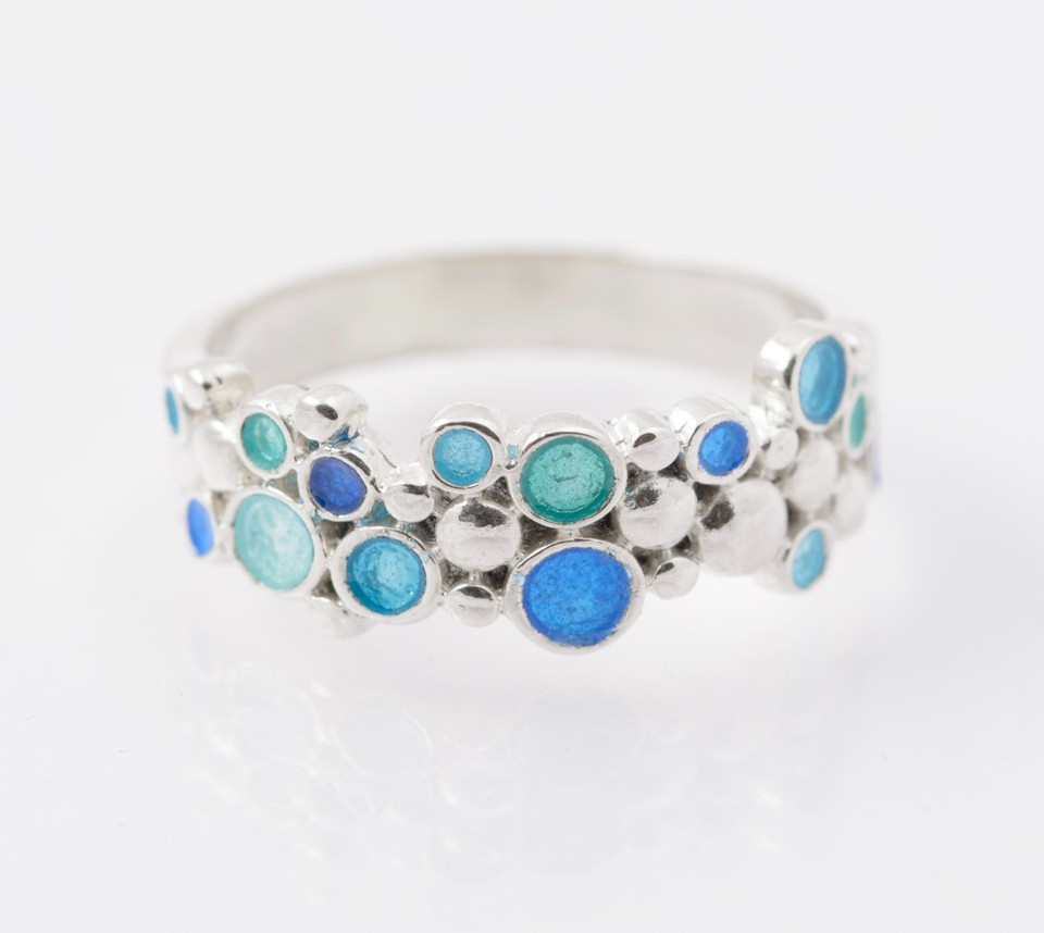 Malcolm Gray For Ortak Jewellery Drofn 925 Sterling Silver & Enamel ...