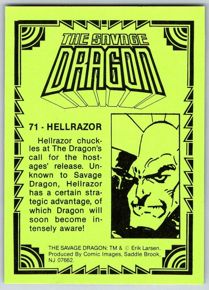 1992 Comic Images Savage Dragon HELLRAZOR #71 Erik Larsen | eBay