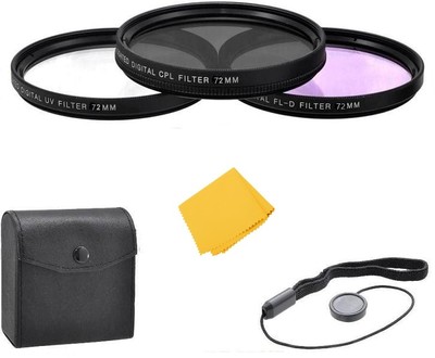 72mm (UV-FLD-CPL) Filter Kit for Sony DSC-RX10 IV, DSC-RX10 III (Black ...