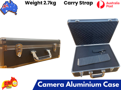 Camera Aluminium Hard Case with Foam Insert Carry Strap Lockable Large ...