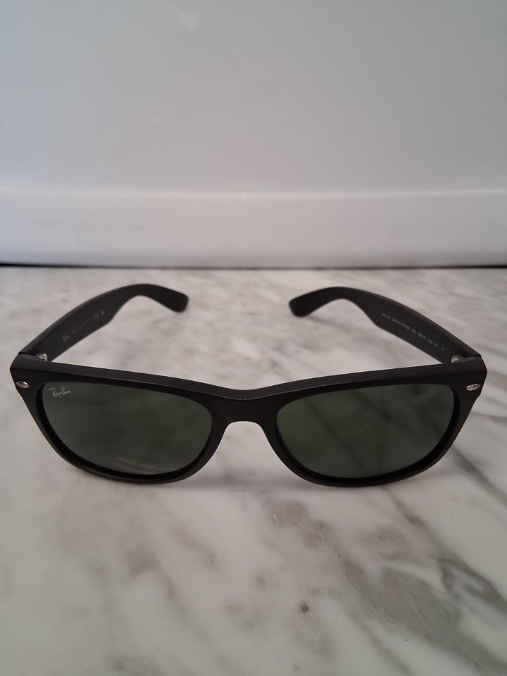 Ray-Ban Matte Black New Wayfarer Sunglasses Polarized RB2132 622 58 18 ...