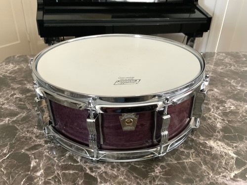SUPER RARE 80s LUDWIG CLASSIC MAPLE PURPLE SHADOW 14X5 SNARE COLLECTOR ...