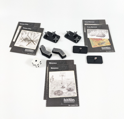 AXIS & ALLIES MINIATURES D-Day Lot Of BARBED WIRE HEDGEHOGS MINEFIELDS ...