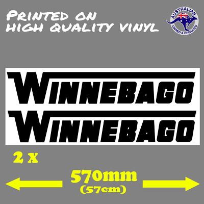 Winnebago 2 x 570mm Motorhome RV Vinyl Decal Sticker Camper Graphic ...