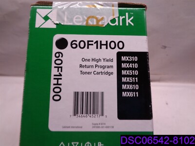 Used/Needs Filled: Genuine Lexmark High Yield Toner Cartridge 60F1H00 ...