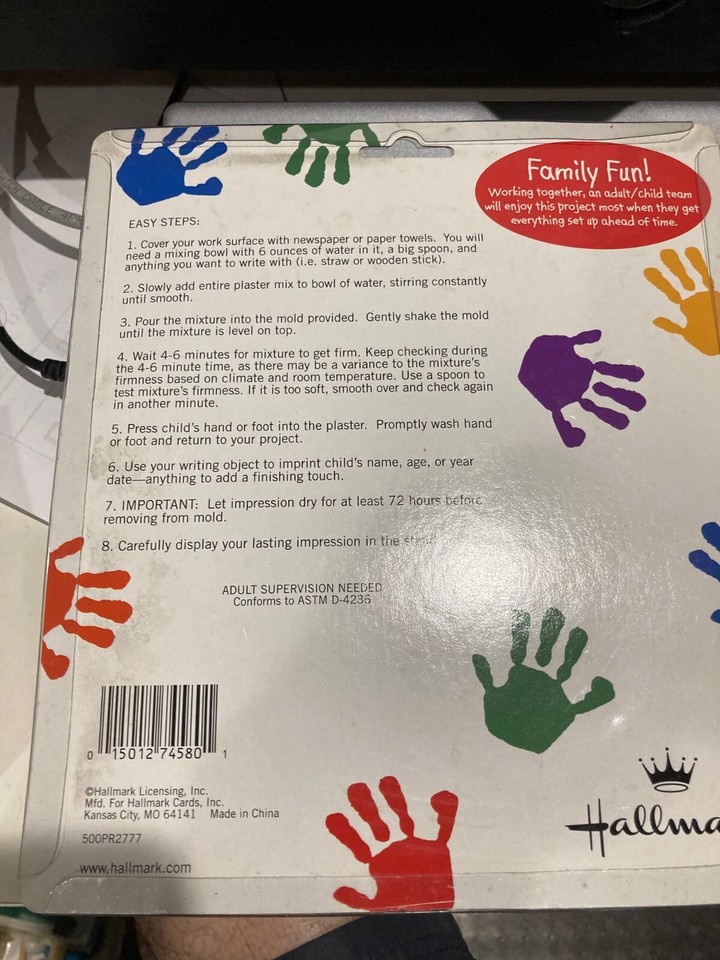 hallmark handprint kit nnt vintage | eBay