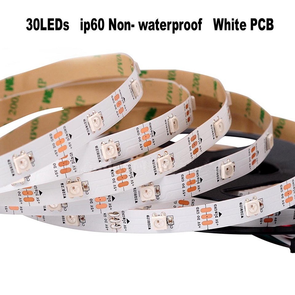 WS2812B LED Strip 5050 RGB 30/60/144LEDs/M ws2812 IC Individual ...