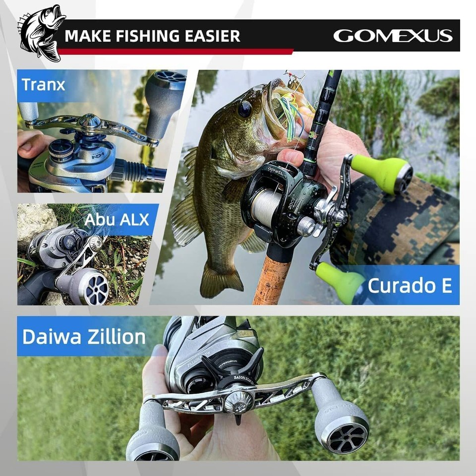 Gomexus Power Handle 7x4mm For Shimano Curado Tranx 100 200 Baitcaster ...