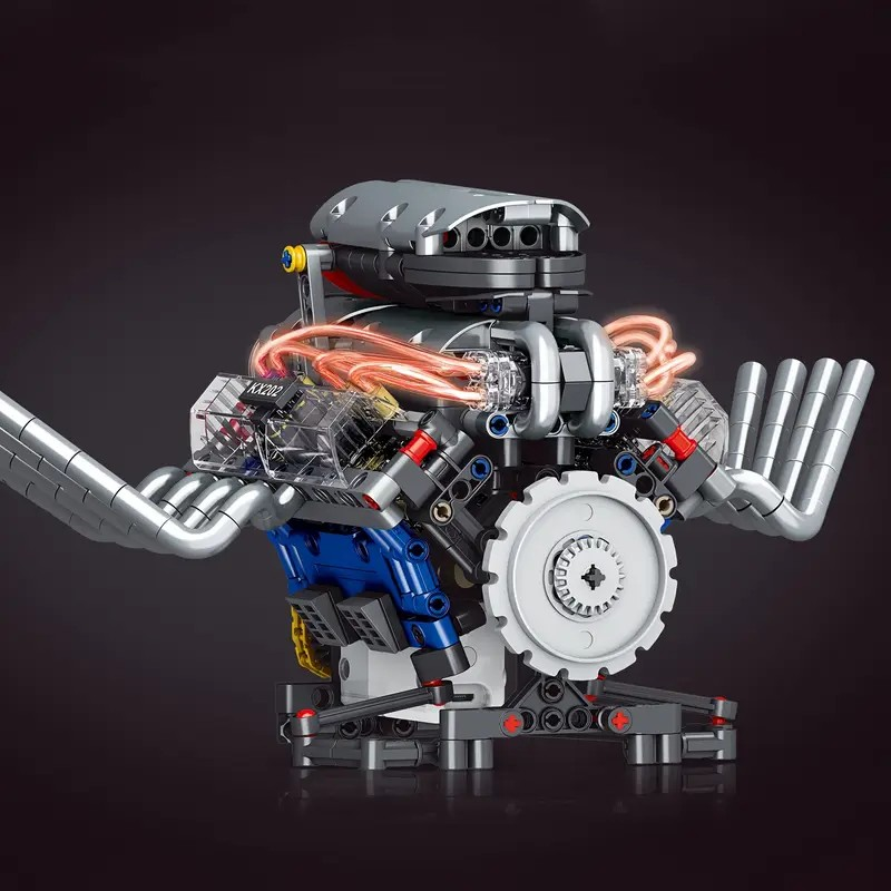 V8 Building Blocks Electrically Driven Engine Model Boxed Christmas ...