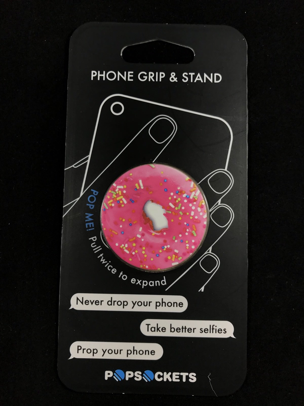 AUTHENTIC Popsockets Single Phone Grip Pink DONUT PopSocket Universal ...