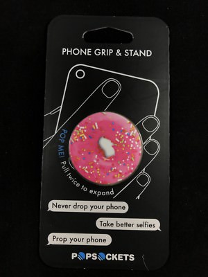 AUTHENTIC Popsockets Single Phone Grip Pink DONUT PopSocket Universal ...