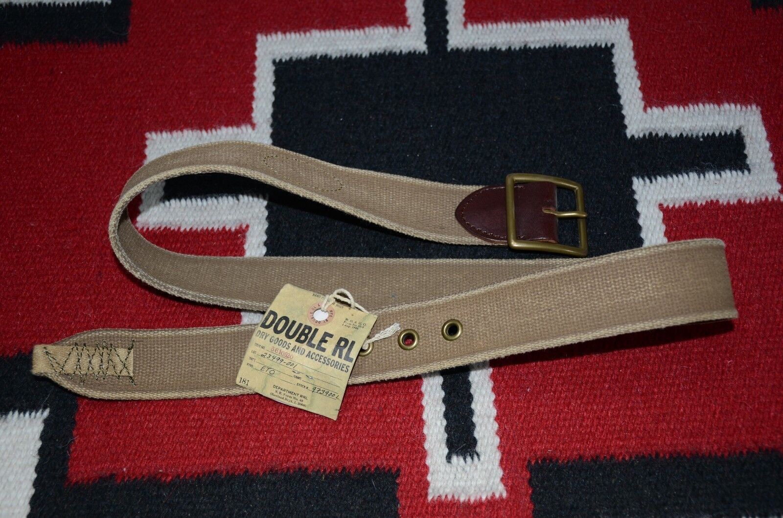 Ralph Lauren RRL Distressed Leather & Canvas Military Style Belt | eBay