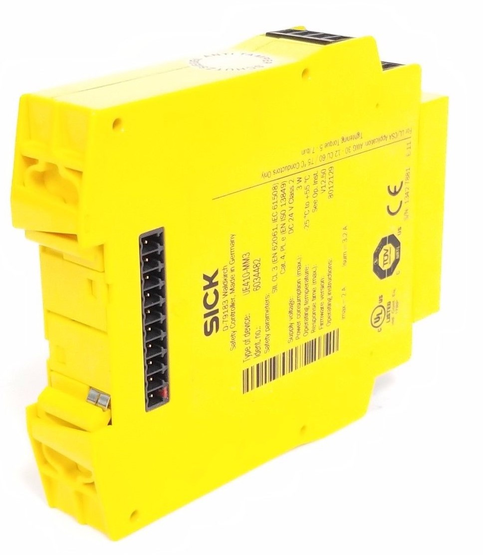 SICK UE410-MM3 SAFETY CONTROLLER UE410-MM3 IDENT. NO. 6034482, 24VDC, 2 ...