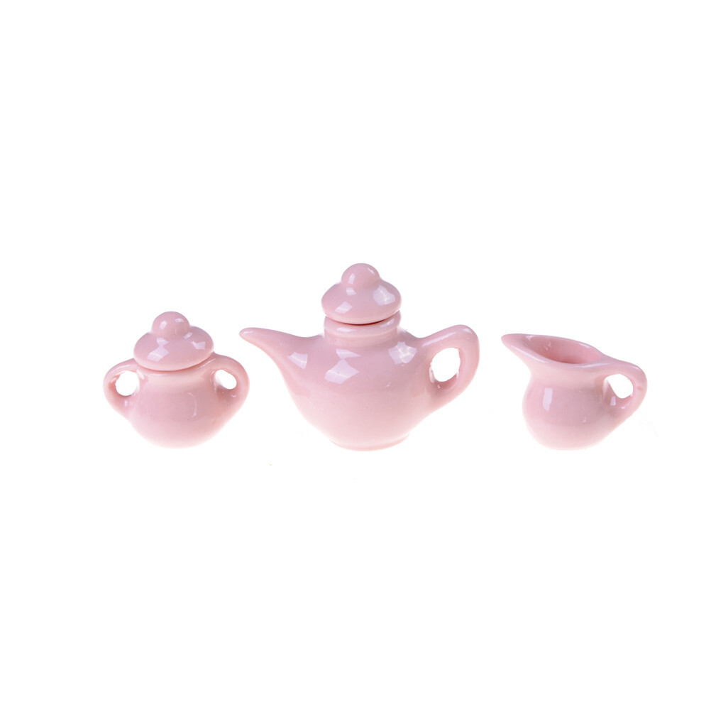 1:12 Doll House Tableware Porcelain Miniature Tea Sets Mini Teapot ...