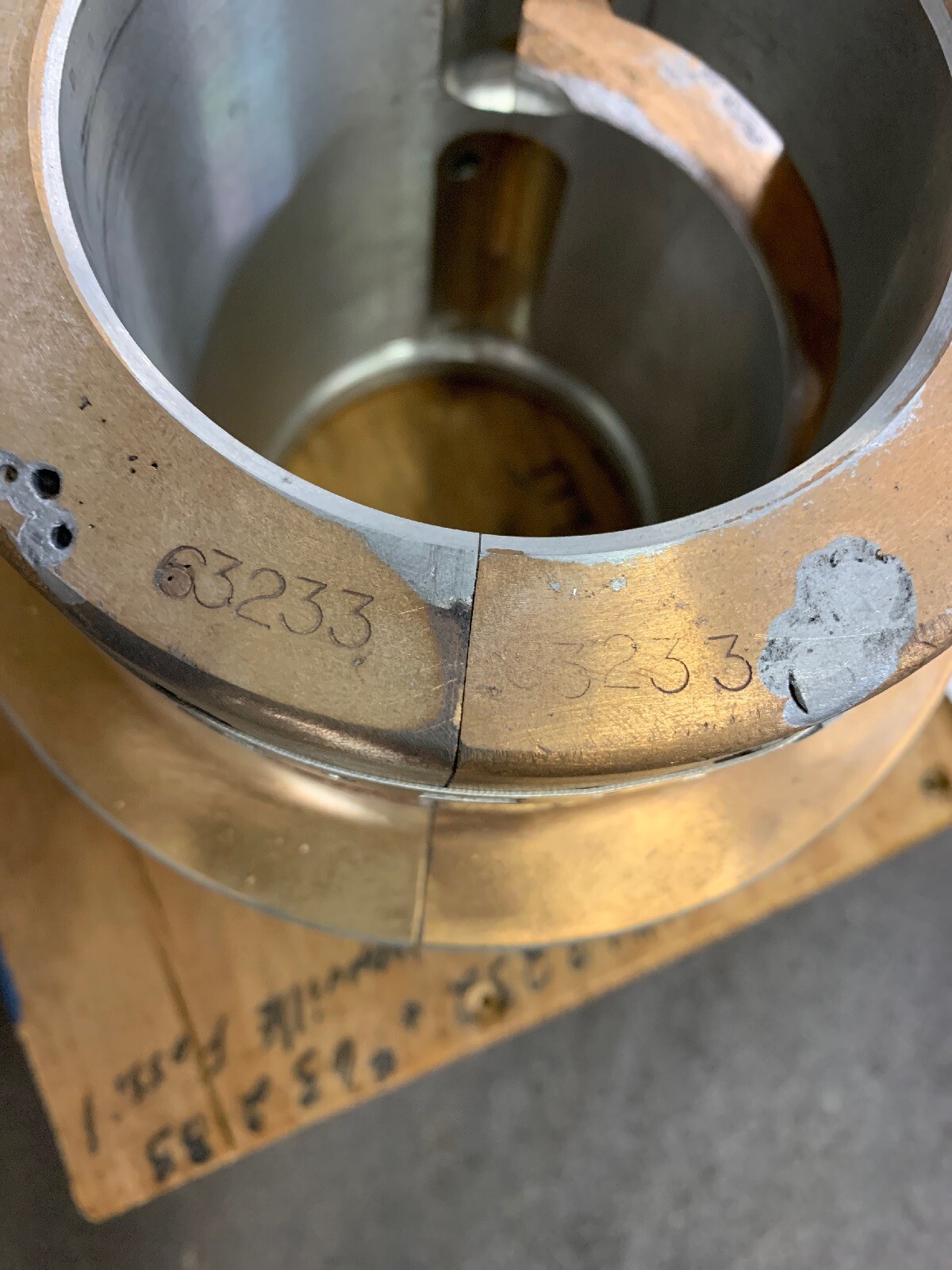 New Babbitt Bronze Pump Motor Bearing Sleeve 3-3/4” X 6-1/4” Warranty ...