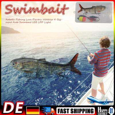 Roboterfischköder Elektrischer Wobbler 4-Segment Auto Swimbait USB (BL-379) Hot | eBay.de