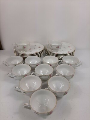 WAKO China Floral Tea Cup with Snack Tray made in Japan Set for 12 | eBay