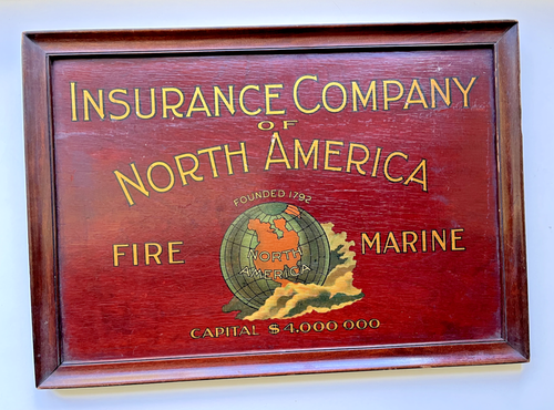 Vintage Antique Wooden Trade Sign Hand painted Insurance Sign FREE ...