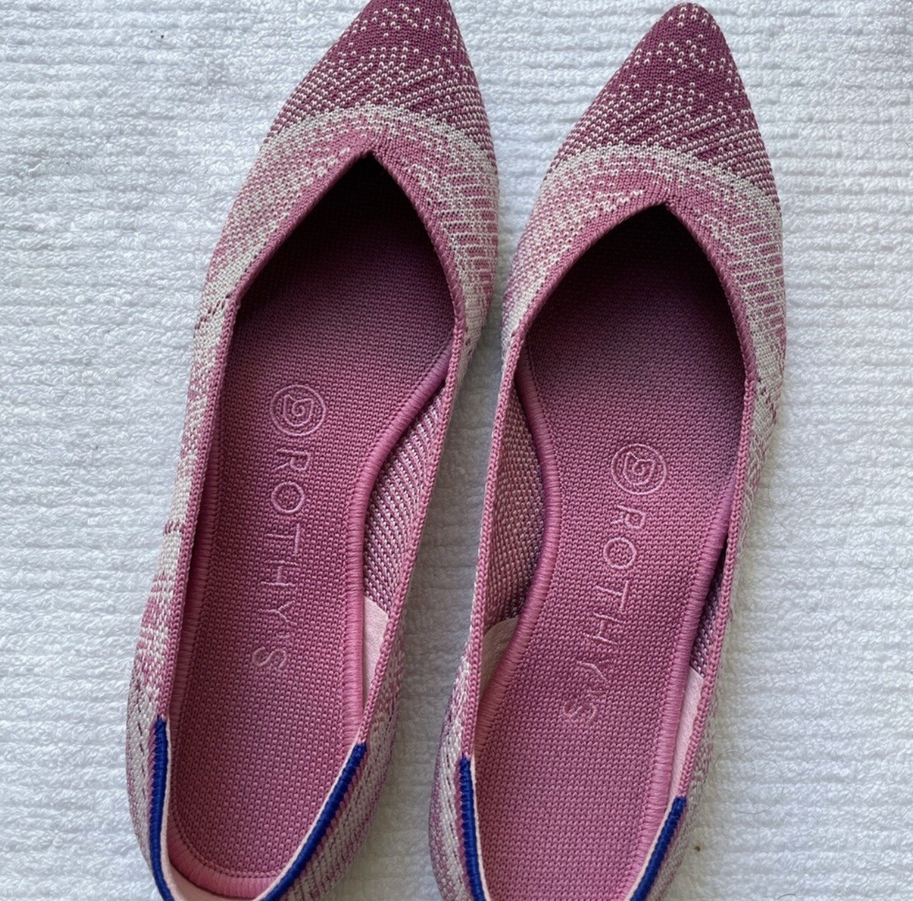 Rothy's 7.5 Pink Point Pointy Rare Retired - Great C… - Gem