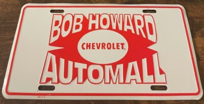 Bob Howard Chevrolet Auto Dealership Booster License Plate OKC Oklahoma ...