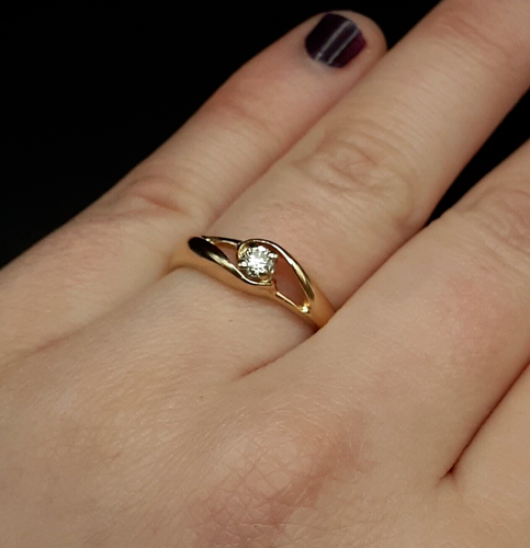 14k Gold FOXFIRE Simple Diamond Women's Wedding/Engagement Ring Size 7 ...