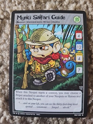 Neopets TCG Mynci Safari Guide 56/100 Mystery Island Neopet Uncommon | eBay