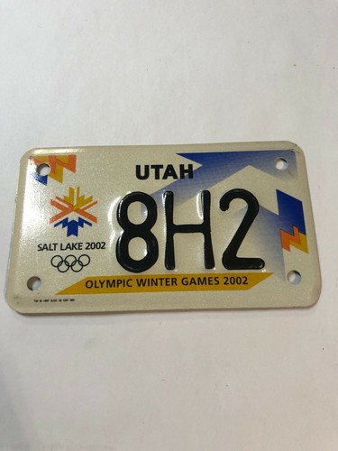 2002 Olympic Utah Motorcycle License Plate # 8H2 | eBay