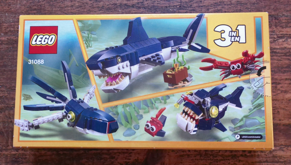NEW Sealed Retired LEGO Creator 3-in-1 Deep Sea Creatures Shark,Squid ...