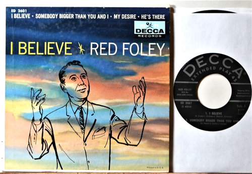Red Foley I Believe Country Gospel 45 EP 7" Vinyl My Desire -Somebody ...