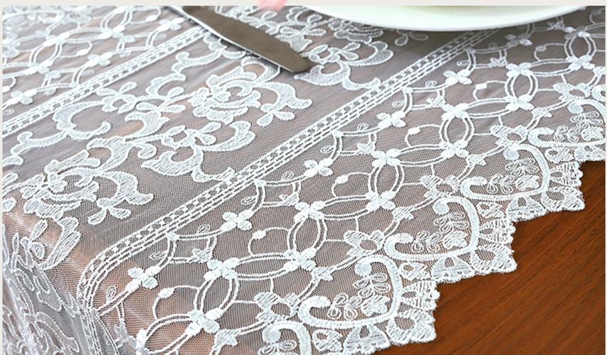 Pizzo Avorio Ricamo Runner da Tavolo Matrimonio Pianoforte Decorazione ...