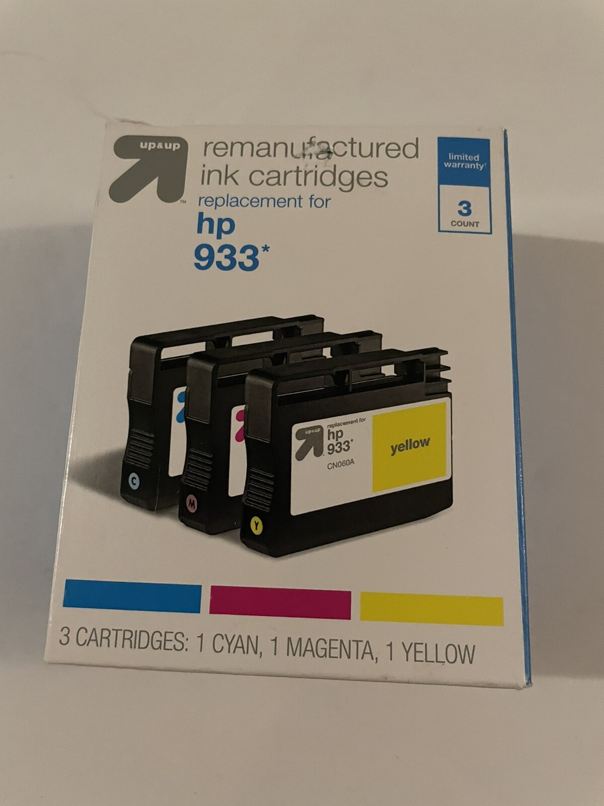 HP 933 Remanufactured 3 Color Ink Cartridges -Up&up- (Cyan/Magenta ...