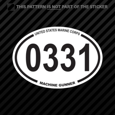 United States Marine Corps MOS 0331 Infantry Machine Gunner Oval ...