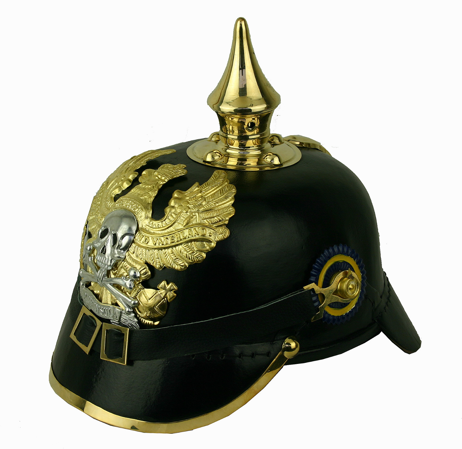 Pickelhaube Braunschweig Brunswick Preussen Kaiserreich shako Helm Larp ...