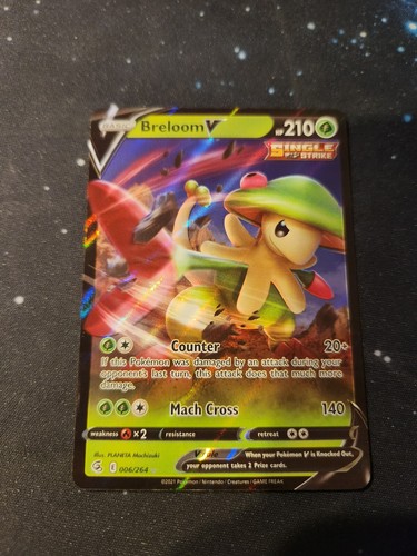 Breloom V Pokémon Card - Fusion Strike - 6/264 - M! | eBay