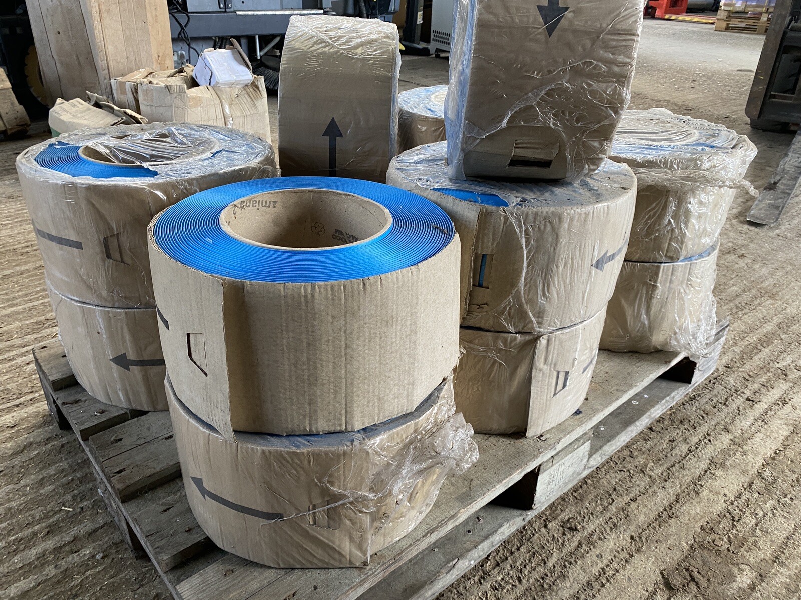 2 ROLLS 12mm Polypropylene Machine Pallet Banding/Strapping Heavy duty ...