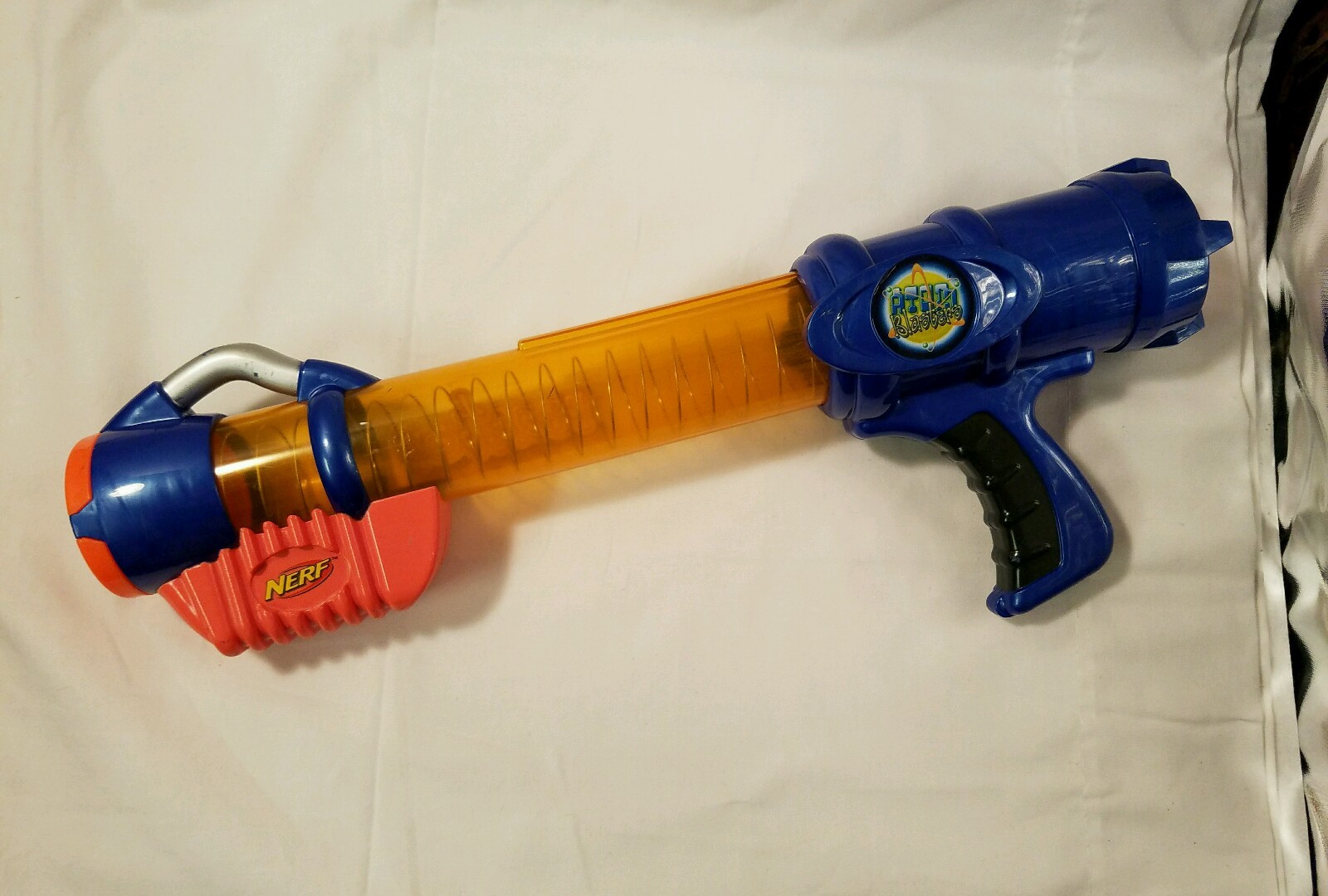 Blue Nerf Reactor Gun Ballistic Green Ball Atom Launcher Shooter Pump ...