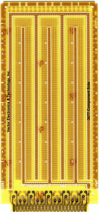 Vector 3677 DIP Plugbord 9.6" x 4.5", Larger than 3677-2 D.I.P. Proto ...