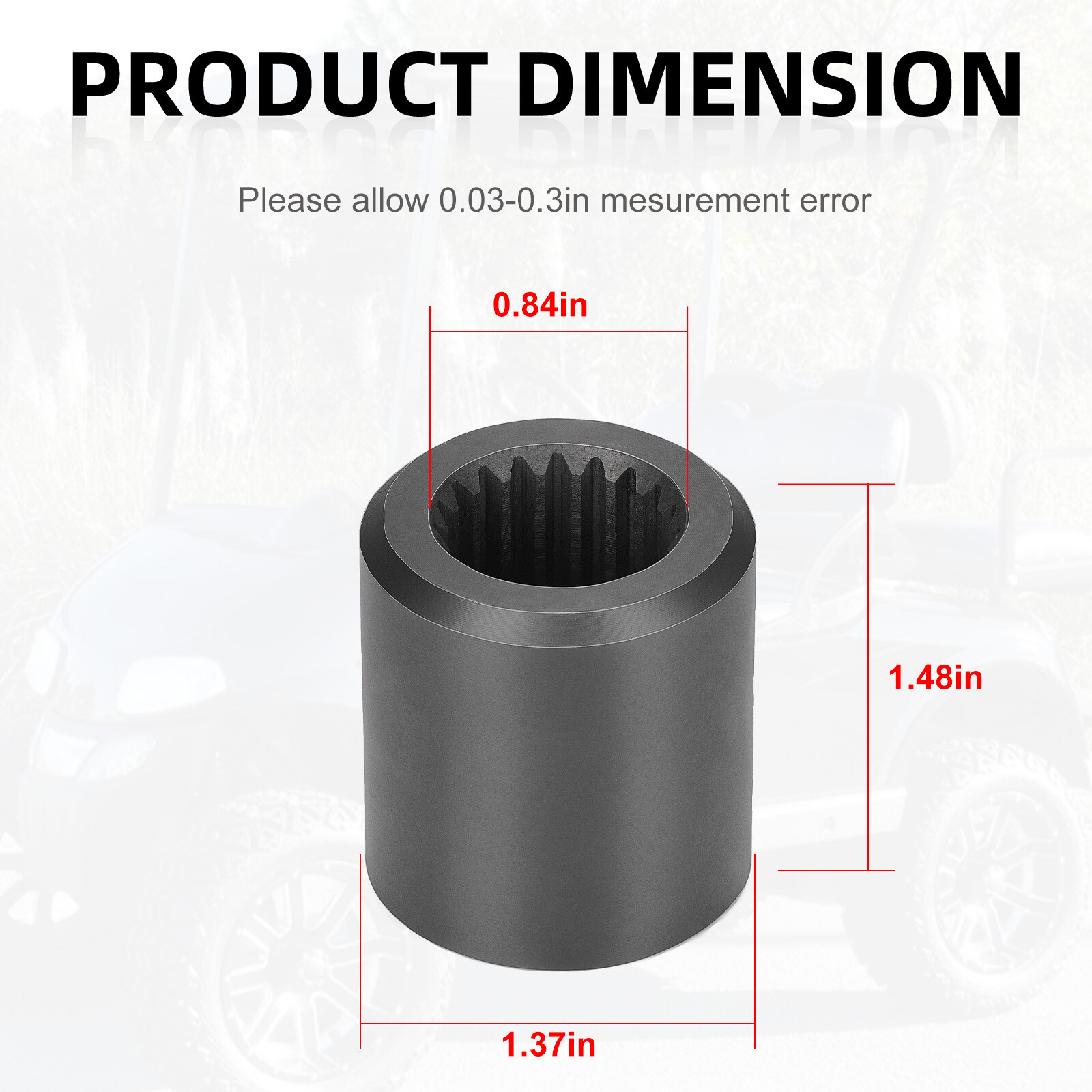 19 Spline Motor Coupler For EZGO Electric 1988-1996 Golf Carts Electric ...