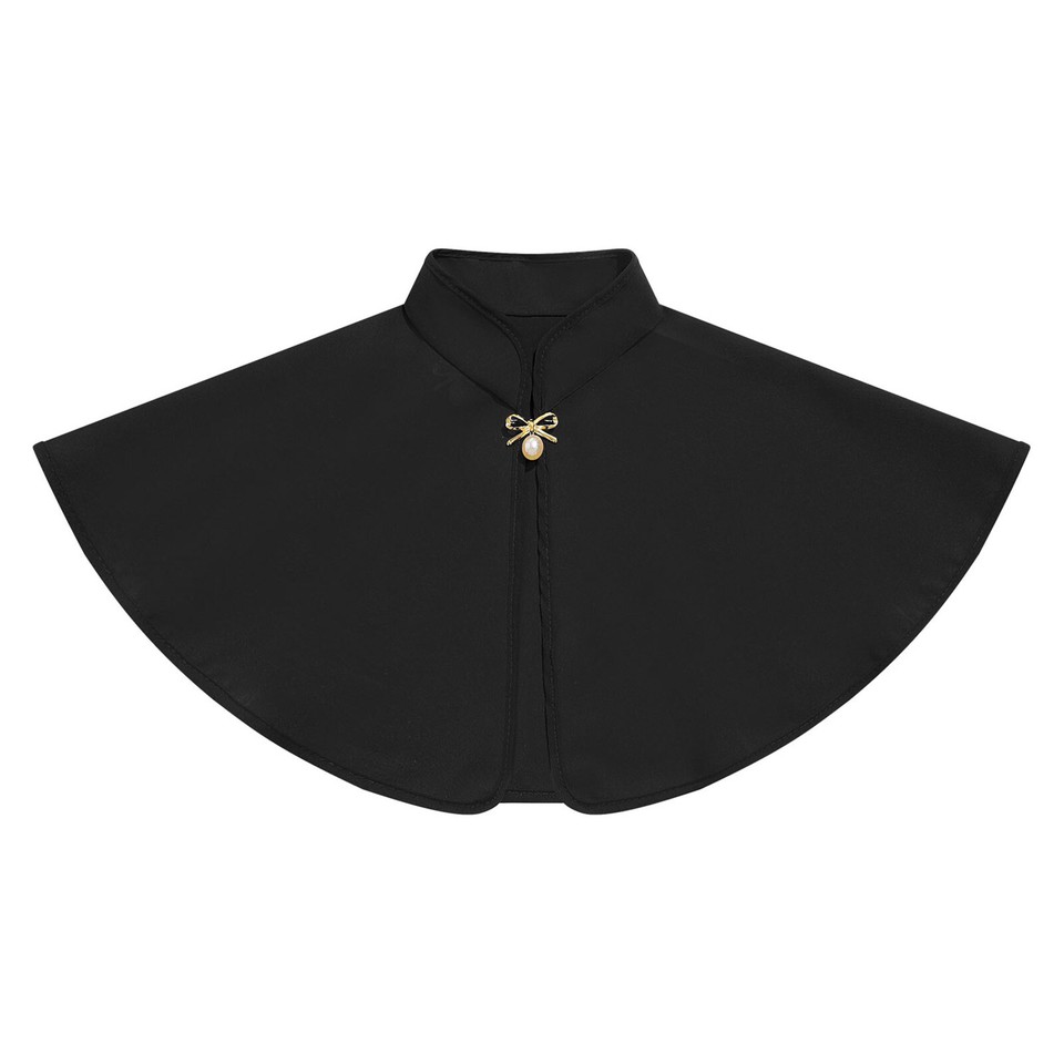 Kids Girls Elegant Shawl Wraps Bolero Top Mock Collar Cap Party Dress ...