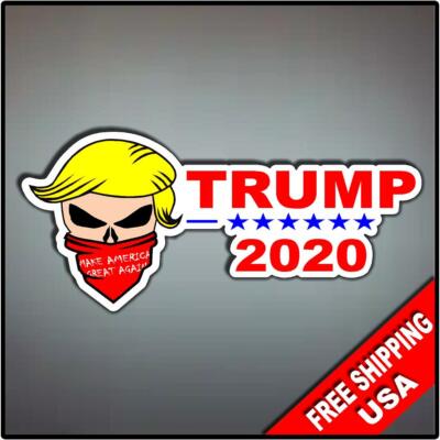 Trump Punisher Skull 2020 #MAGA Vinyl Sticker Decal 8" x 3.75" Free ...