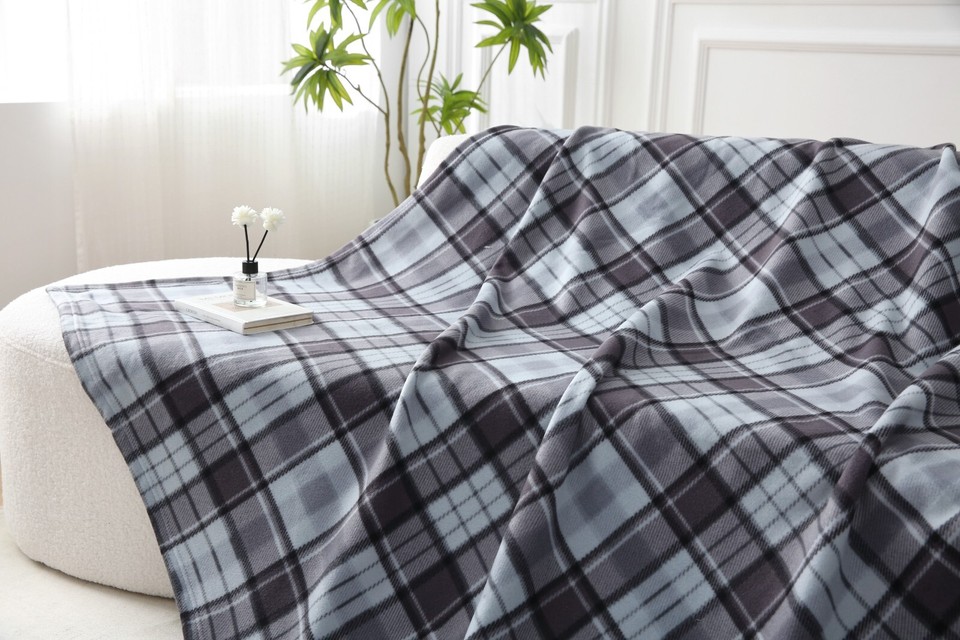 Tartan Fleece Blanket, Sofa Throw, Bed Throw Over, Cover EXTRA Large ...
