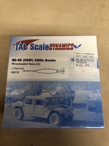 1/32 scale Mk 82 USAF 500 lb Bombs w/extended fuses (6) TAC Scale ...
