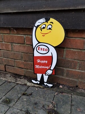 Essoman Enamel Sign Esso man sign motor oil petrol garage sign oil drip ...