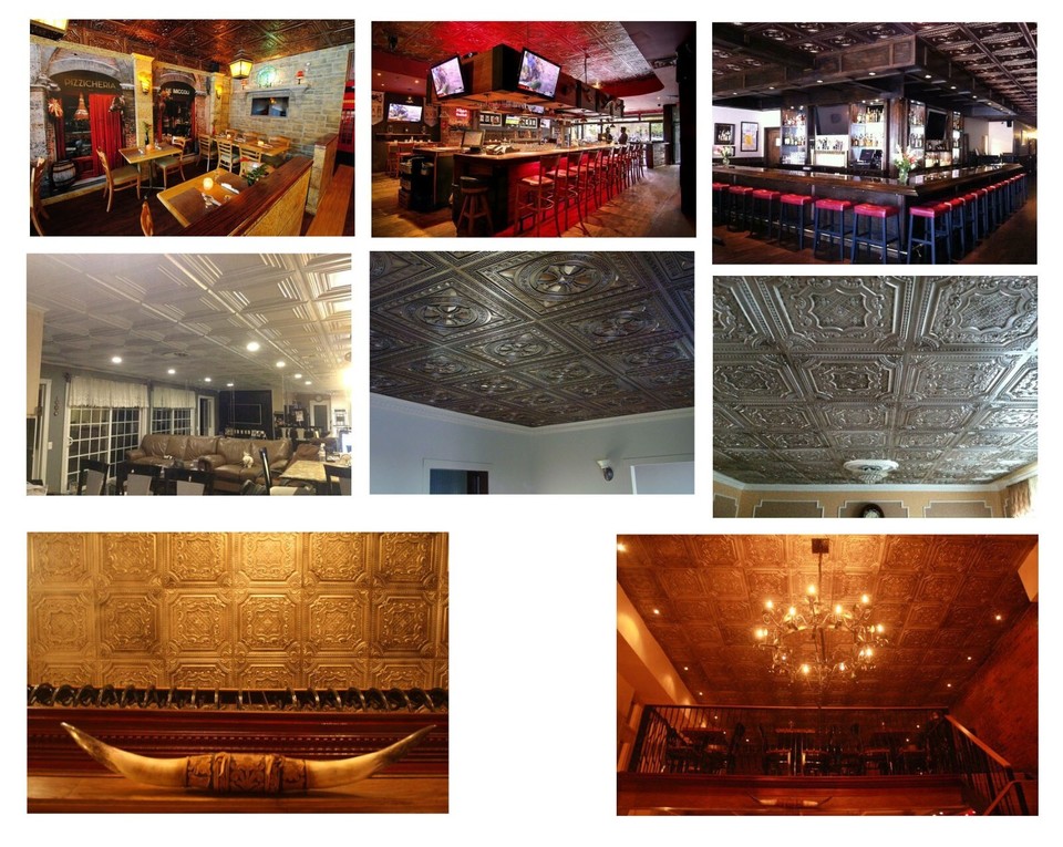 Patina Ceiling Tiles Embossed Wall Panel DecorPL28 Traditional copper ...