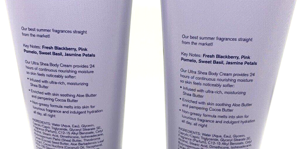 TWO Bath & Body Works BLACKBERRY & BASIL Body Creams 8 Oz POMELO ...