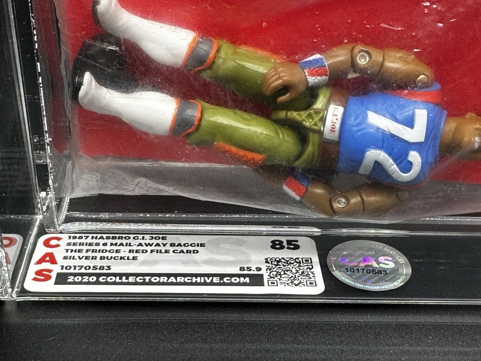 1986 GI Joe Fridge Refrigerator Perry Mail Away Red Card NEW CAS Graded ...