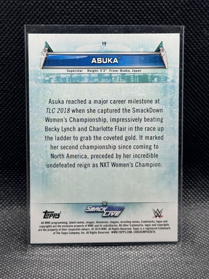 2019 Topps WWE Smackdown Live Womens Division Asuka #19 | eBay