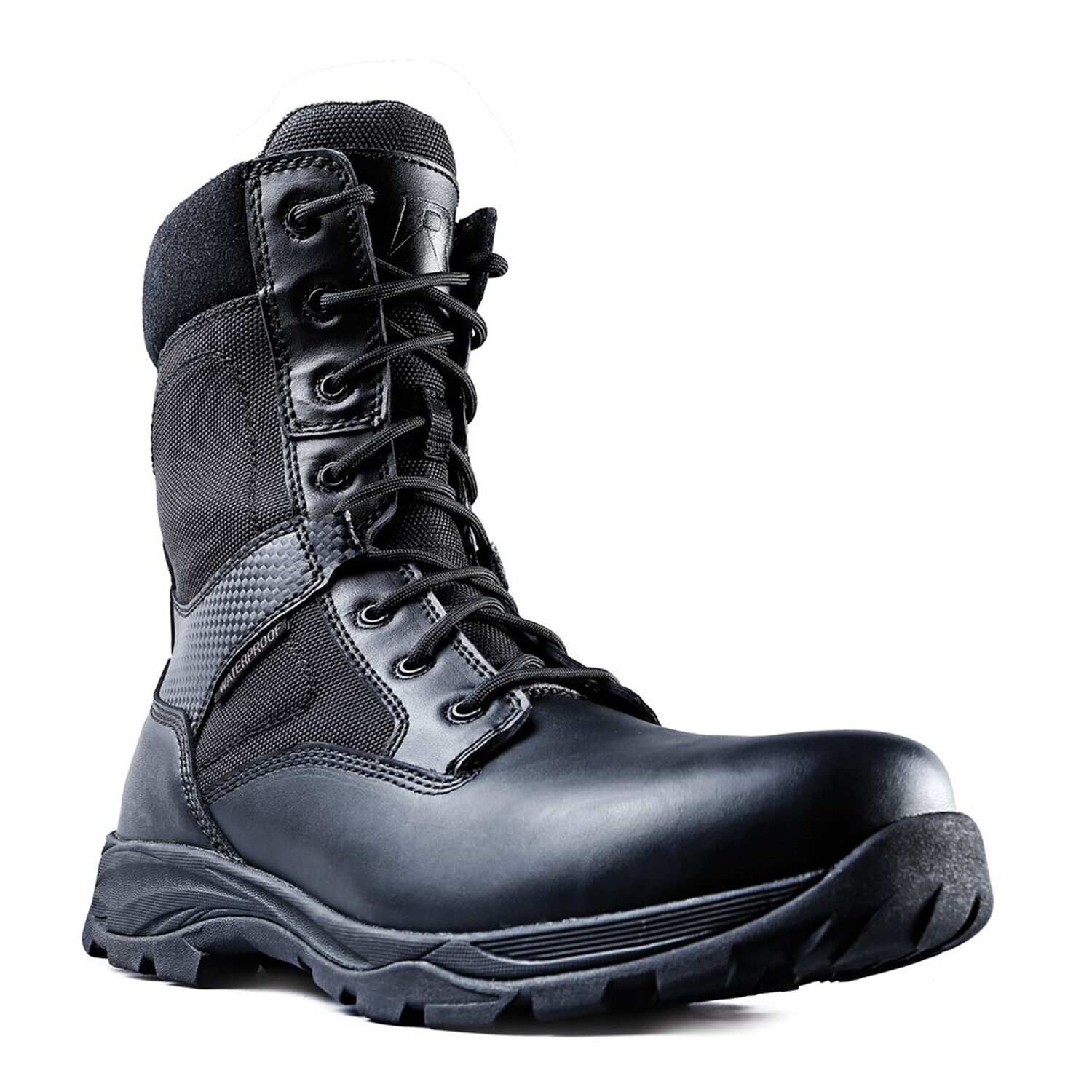 Ridge Men 8" Waterproof Leather Non-Slip Tactical Military Work Black ...